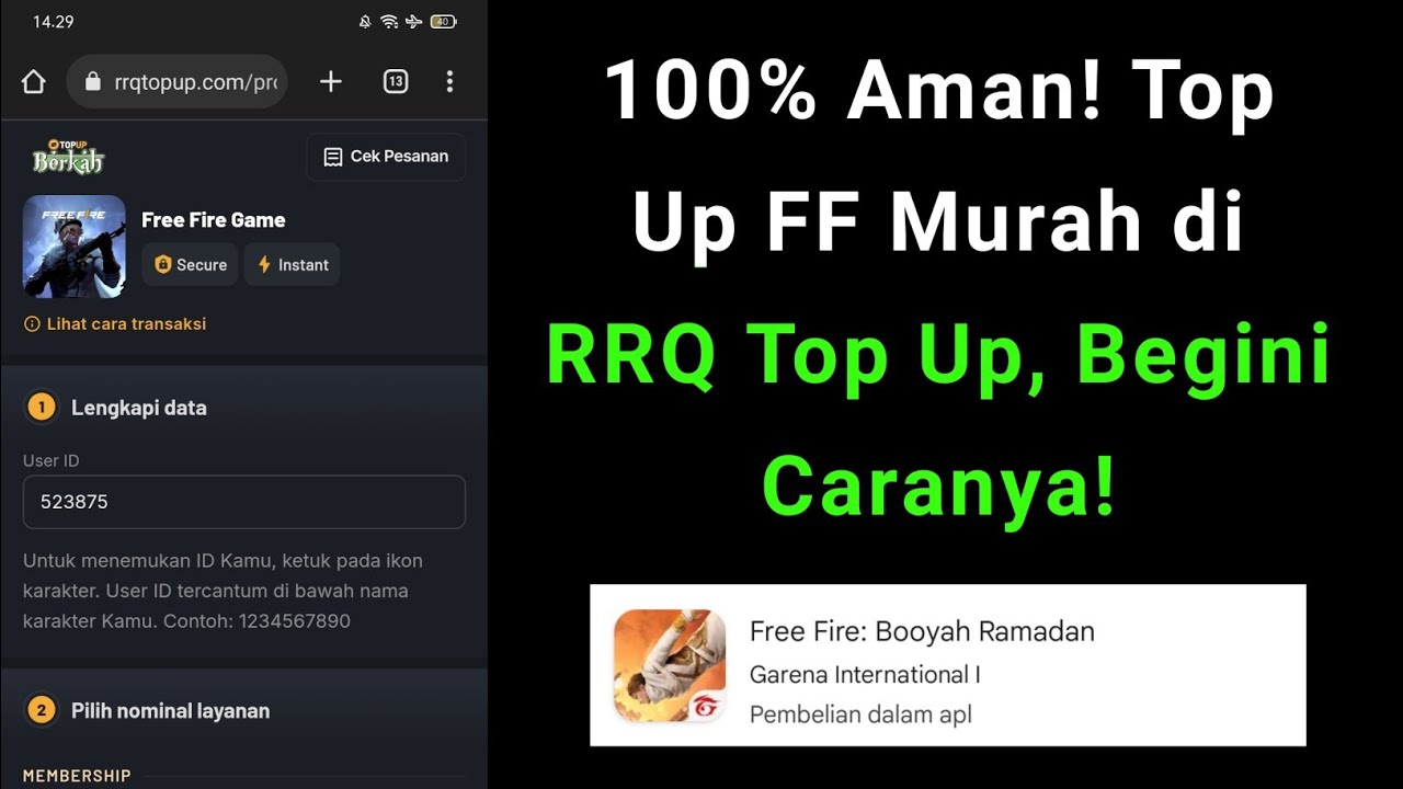 Cara Top Up FF di RRQ Top Up - Cara Top Up Free Fire Lewat Website ...