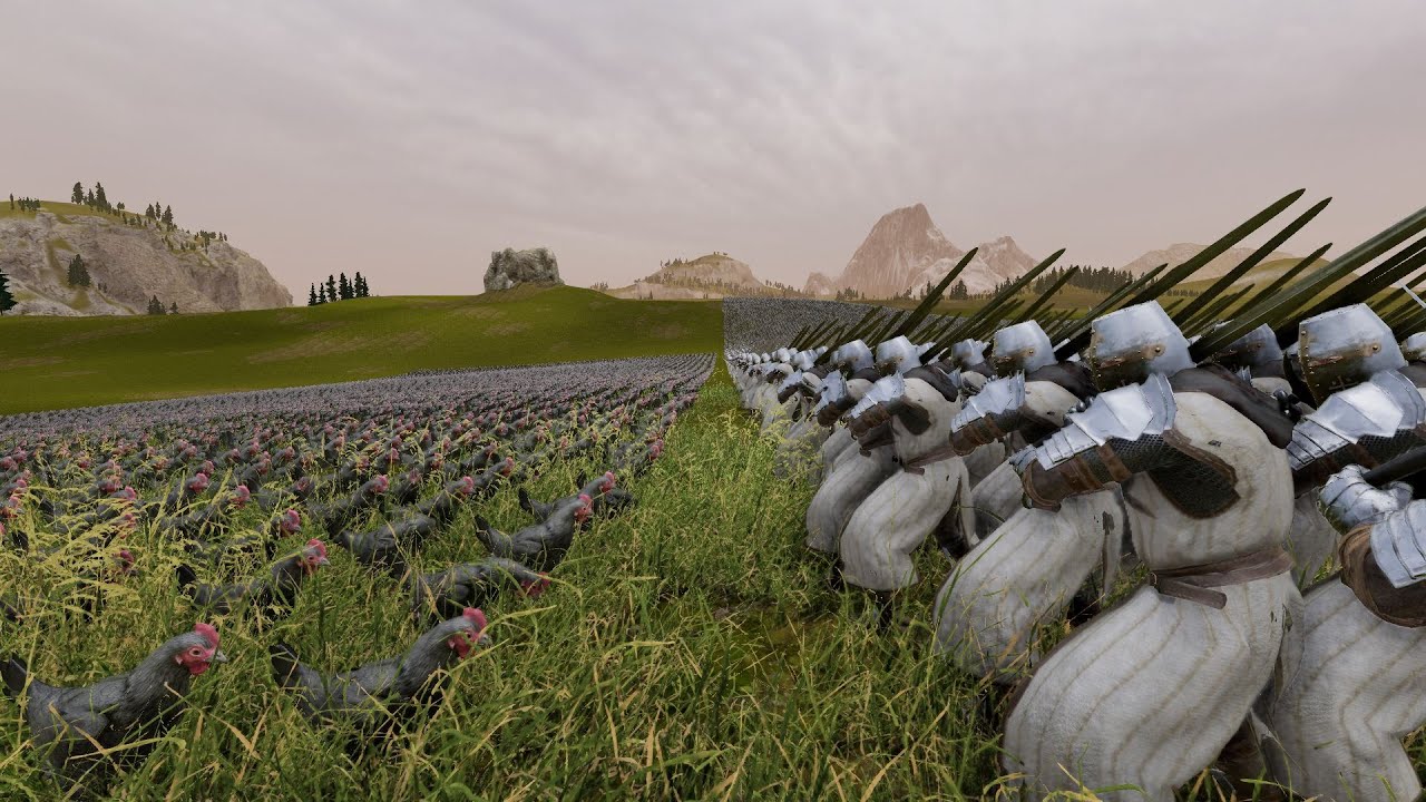 10,000 Free Ranged Chickens Versus 100,000 Heavy Knights || Ultimate ...