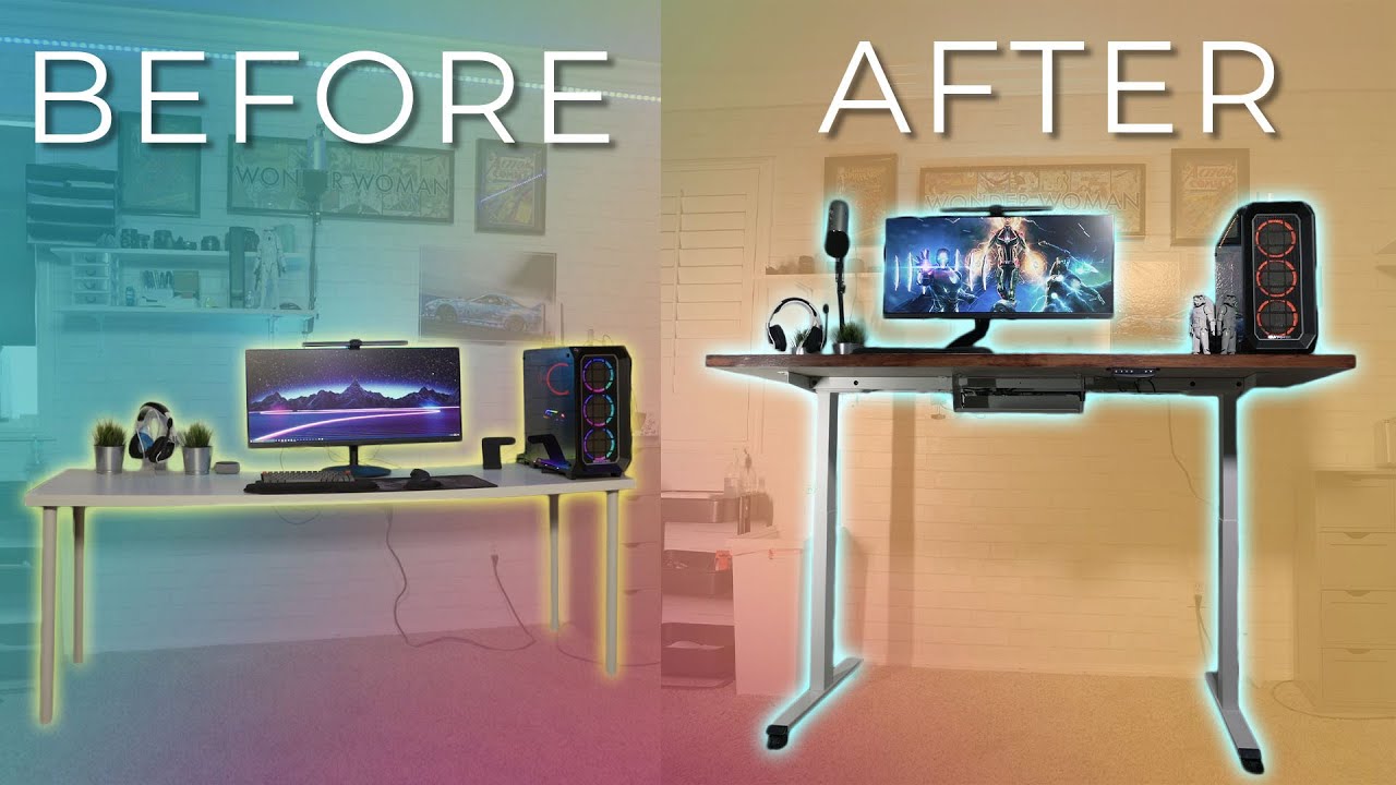 I Bought a STANDING DESK FRAME FROM AMAZON - YouTube