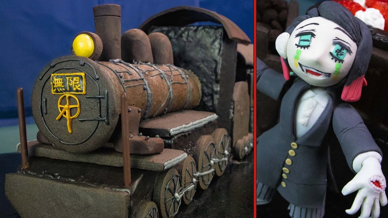 DEMON SLAYER CAKES kimetsu no Yaiba MUGEN TRAIN ENMU - YouTube