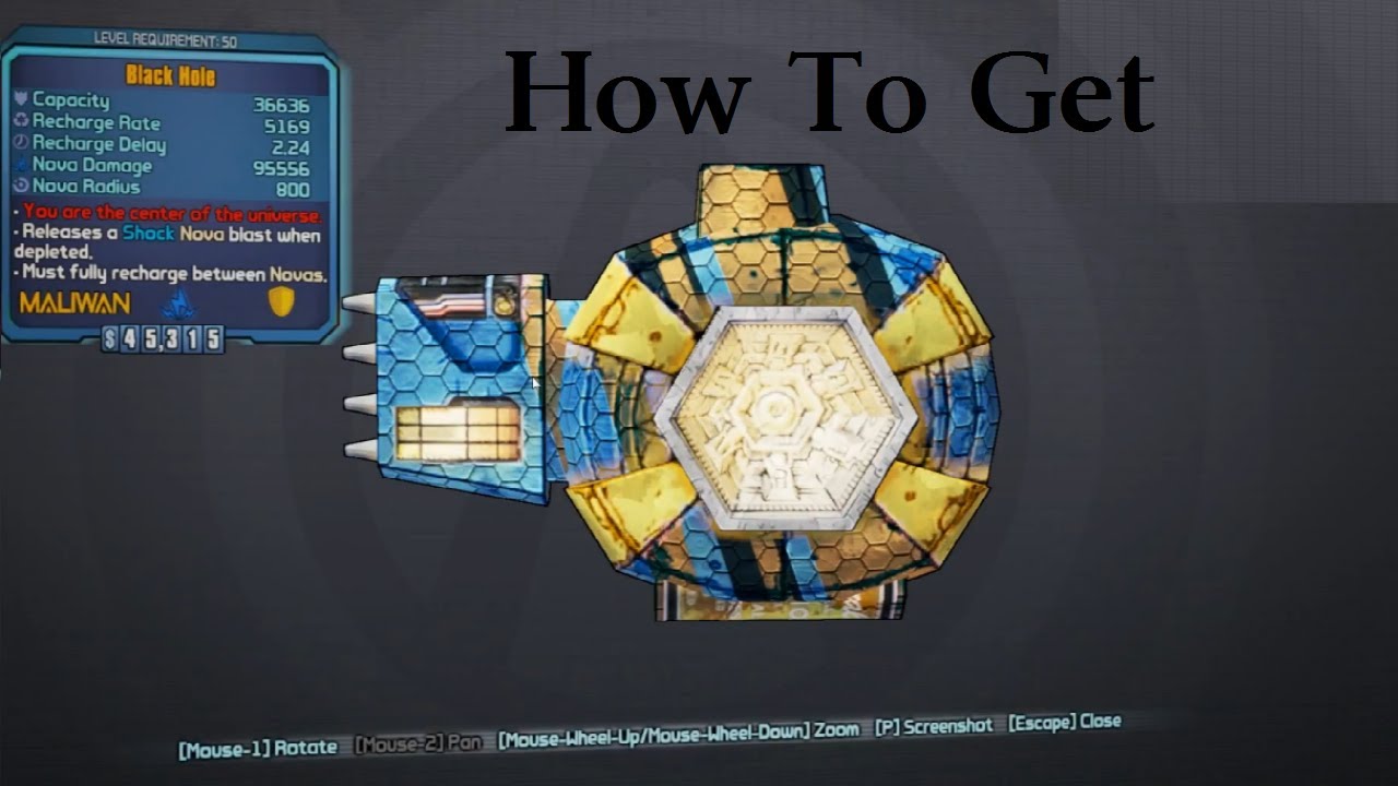 Borderlands 2 - How To Get The Black Hole Shield - YouTube