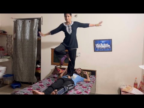 Stomach trampling challenge🤣