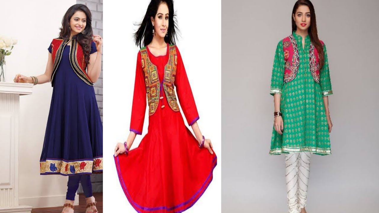 Latest and beautiful long frock with koti jacket design 2020 new ...