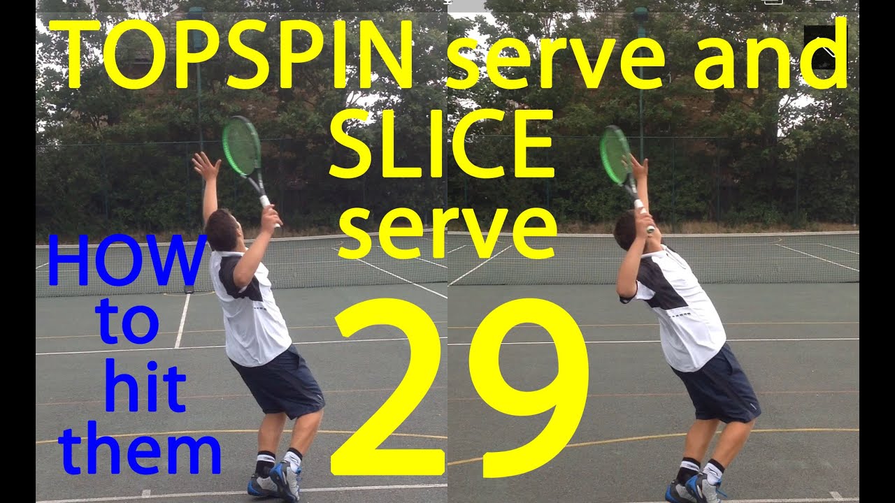 Tennis - Topspin serve and slice serve - YouTube