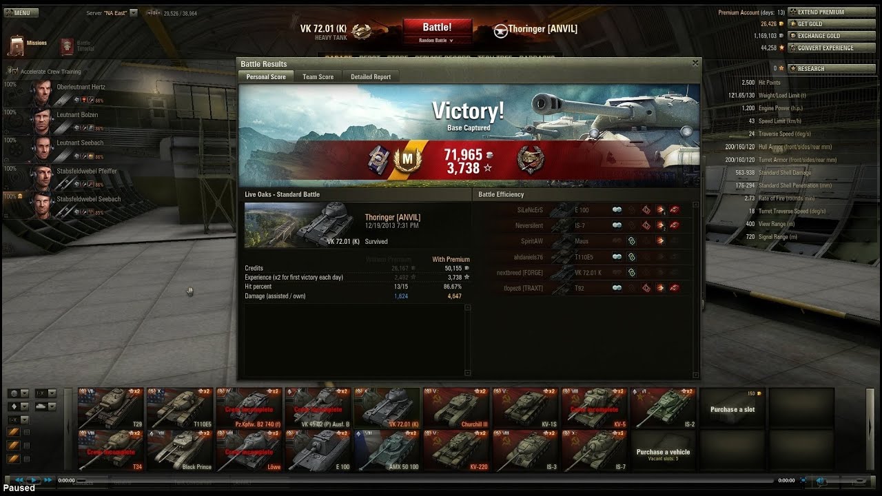 World of Tanks VK 72.01 (K) Ace Tanker Gameplay Video - YouTube