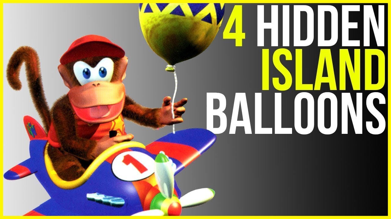 Diddy Kong Racing - Location of the 4 Hidden Island Balloons - YouTube