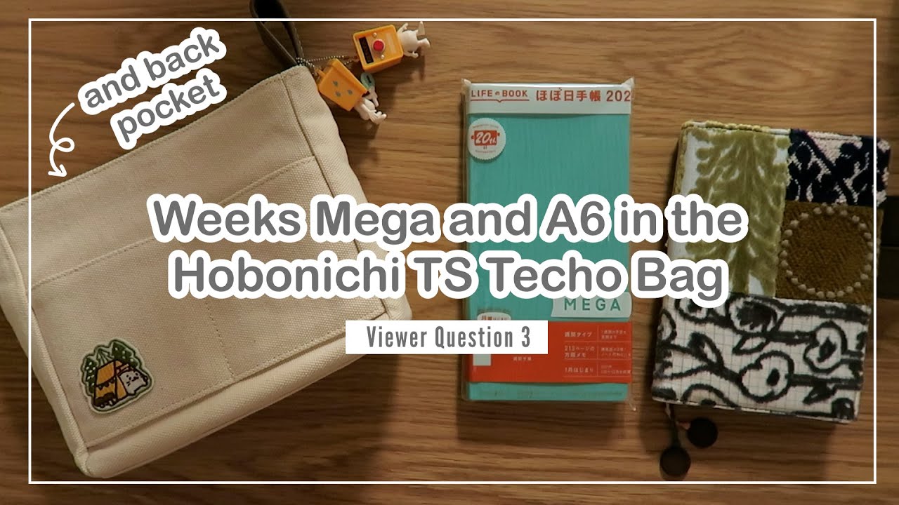 Weeks Mega and A6 in the Hobonichi TS Techo Bag | Answering Viewer ...