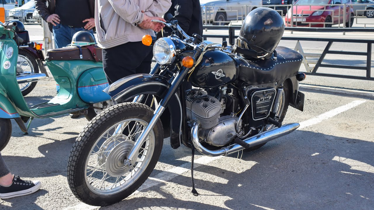 Мотоцикл ИЖ Юпитер (ИЖ-ЮК). Звук двигателя. / Soviet motorcycle IZH ...
