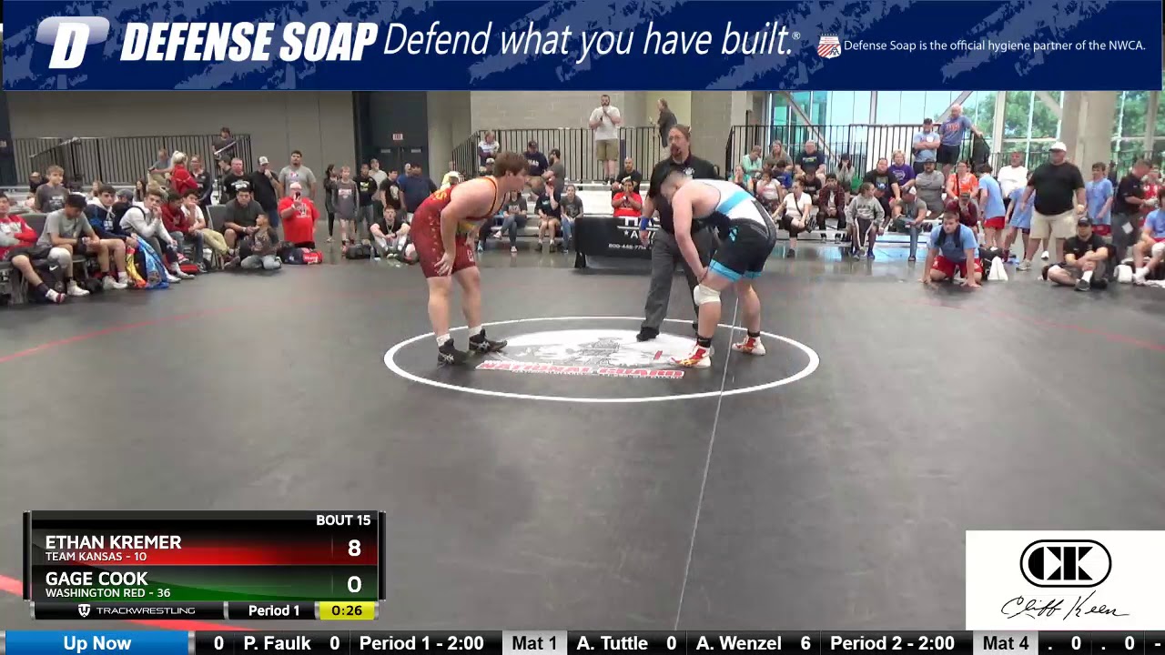 Mat 6 285 Ethan Kremer Team Kansas Vs Gage Cook Washington Red - YouTube