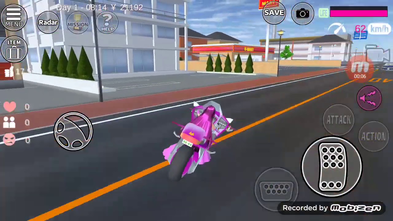 Cara naik ke atap pake motor dapet duit banyak( sakura school simulator ...