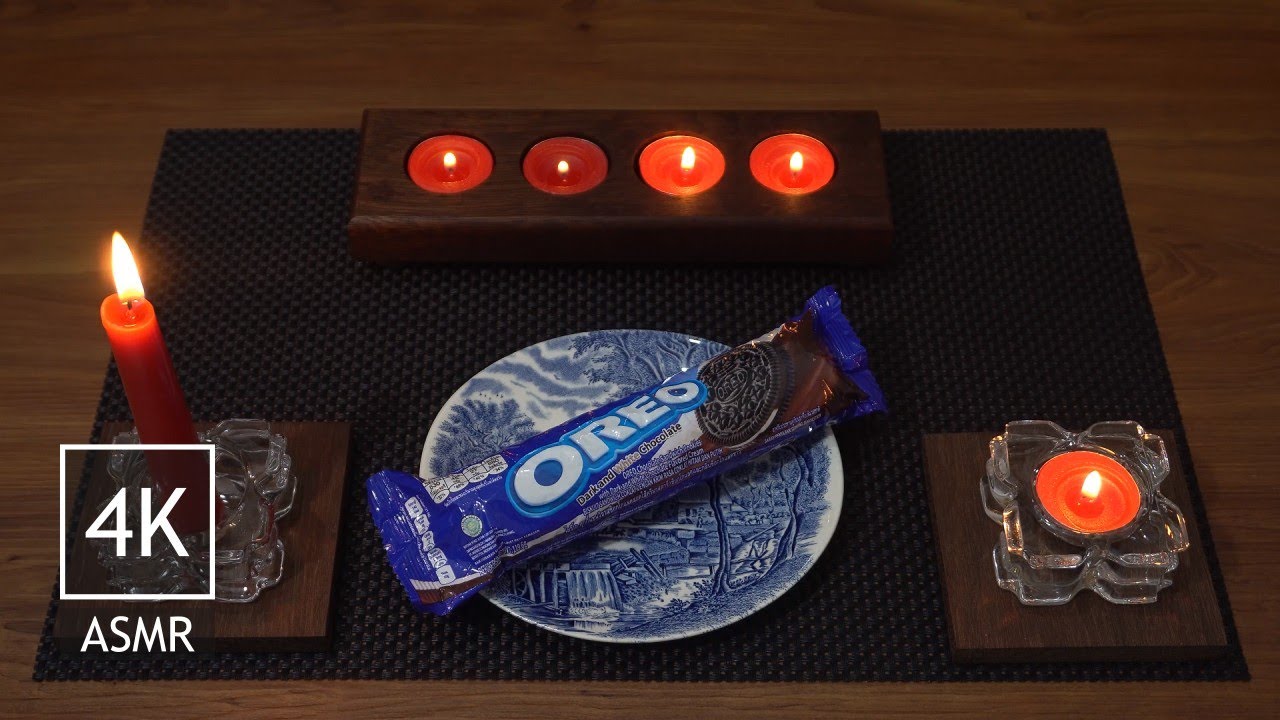 4K ASMR・Unwrapping & Eating・Oreo Dark And White Chocolate - YouTube
