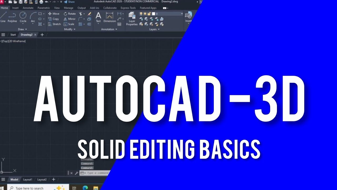 AutoCAD 3D | Solid Editing Basics Explained | Master every Tool Step-by ...