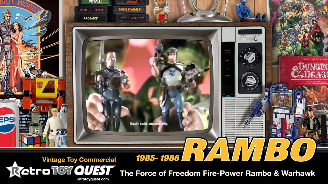 Rambo: The Force of Freedom Coleco Fire-Power Rambo & General Warhawk ...