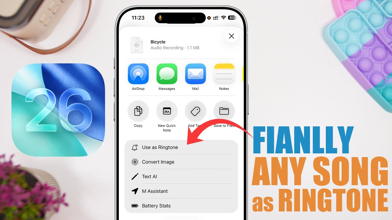 iOS 26 - SET ANY SONG as a RINGTONE ! - YouTube
