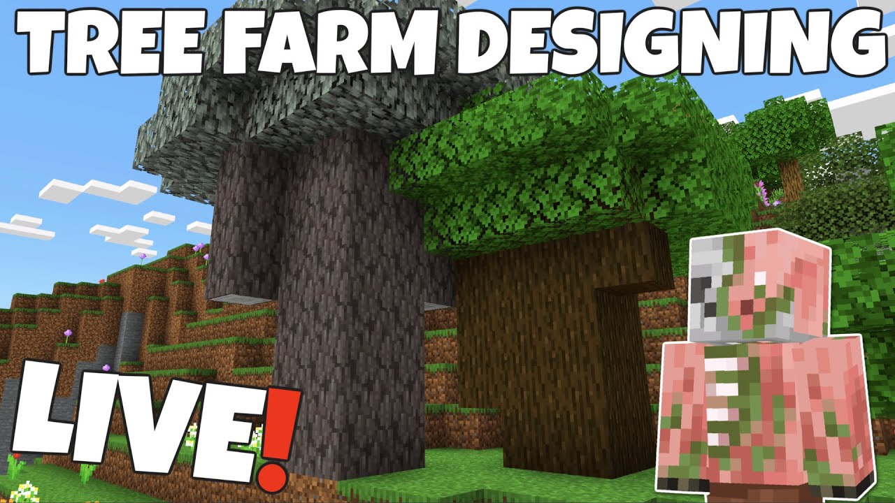 Easy Pale/Dark Oak TREE FARM? 2/18/25 Technical Tuesday Minecraft Bedrock Lets Play - YouTube