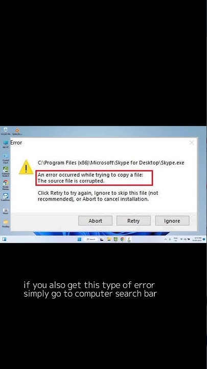 An error occured while trying to copy a file through source file || problem solved 💯💯 - YouTube
