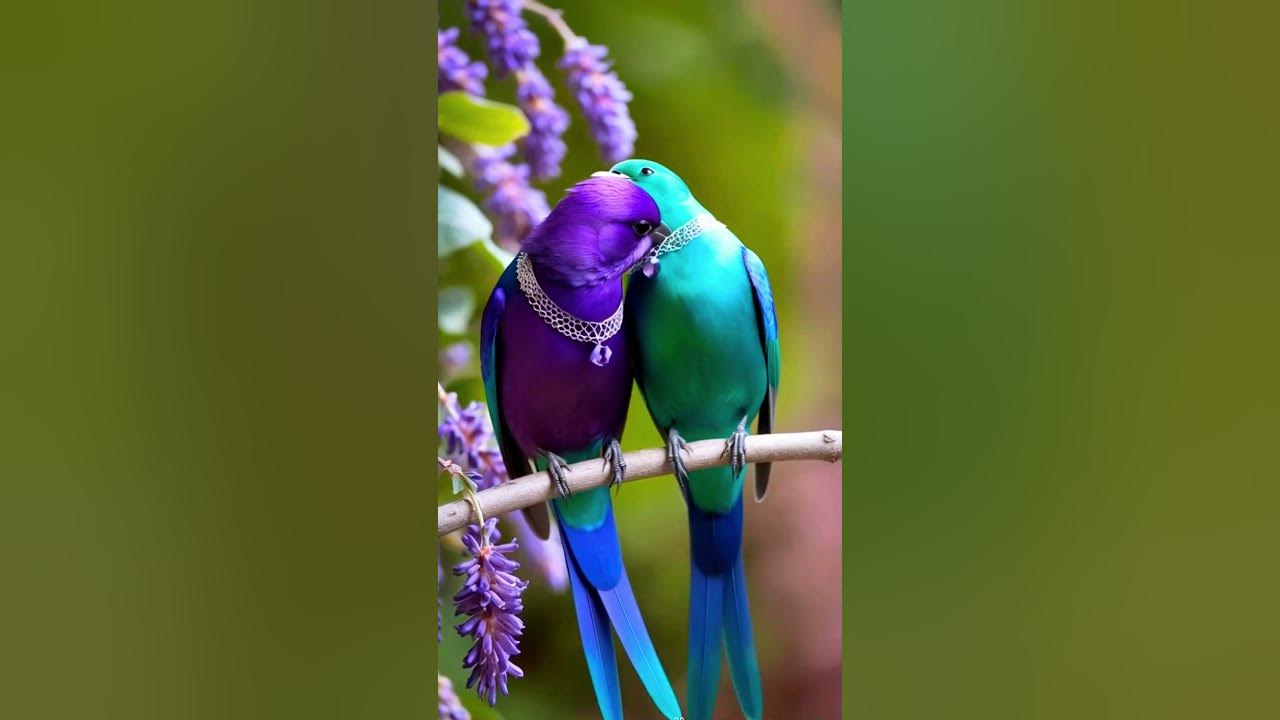 Lovebirds dance lightly, and romantic love quietly bloom #ai #owl # ...