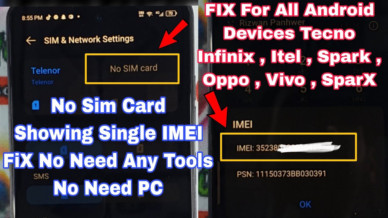 Only Showing Single Imei & Single Sim Problem FiX All Android Devices ...