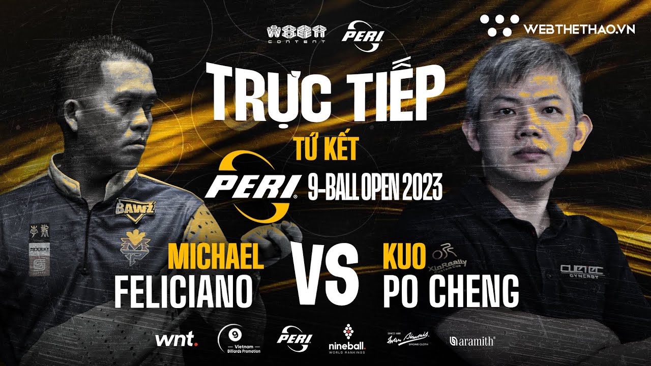 🔴Trực tiếp | Michael Feliciano vs. Kuo Po Cheng | Giải Peri 9-Ball Open ...