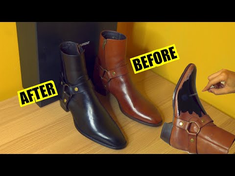 How I Dyed My Saint Laurent Leather Boots Black