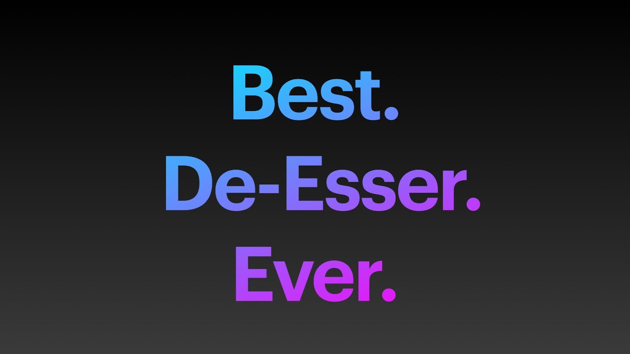 Sonible smart:deess | Logic Pro Wishlist (de-esser review) - YouTube