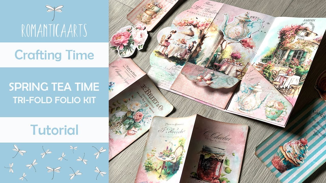 Design Showcase - Spring Tea Time Tri-Fold Folio Kit - YouTube