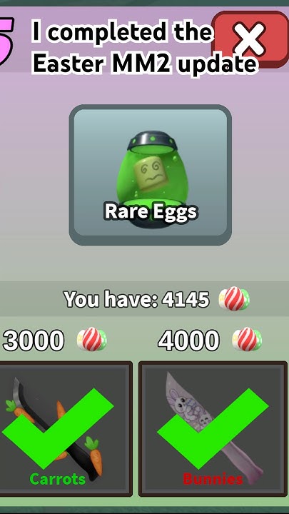 I completed the MM2 Easter update how many rare eggs are you at? - YouTube