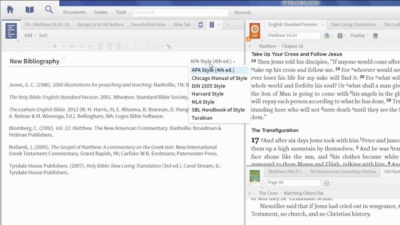 Logos 5 Tutorial: How to Create a Bibliography | Logos Bible Software ...