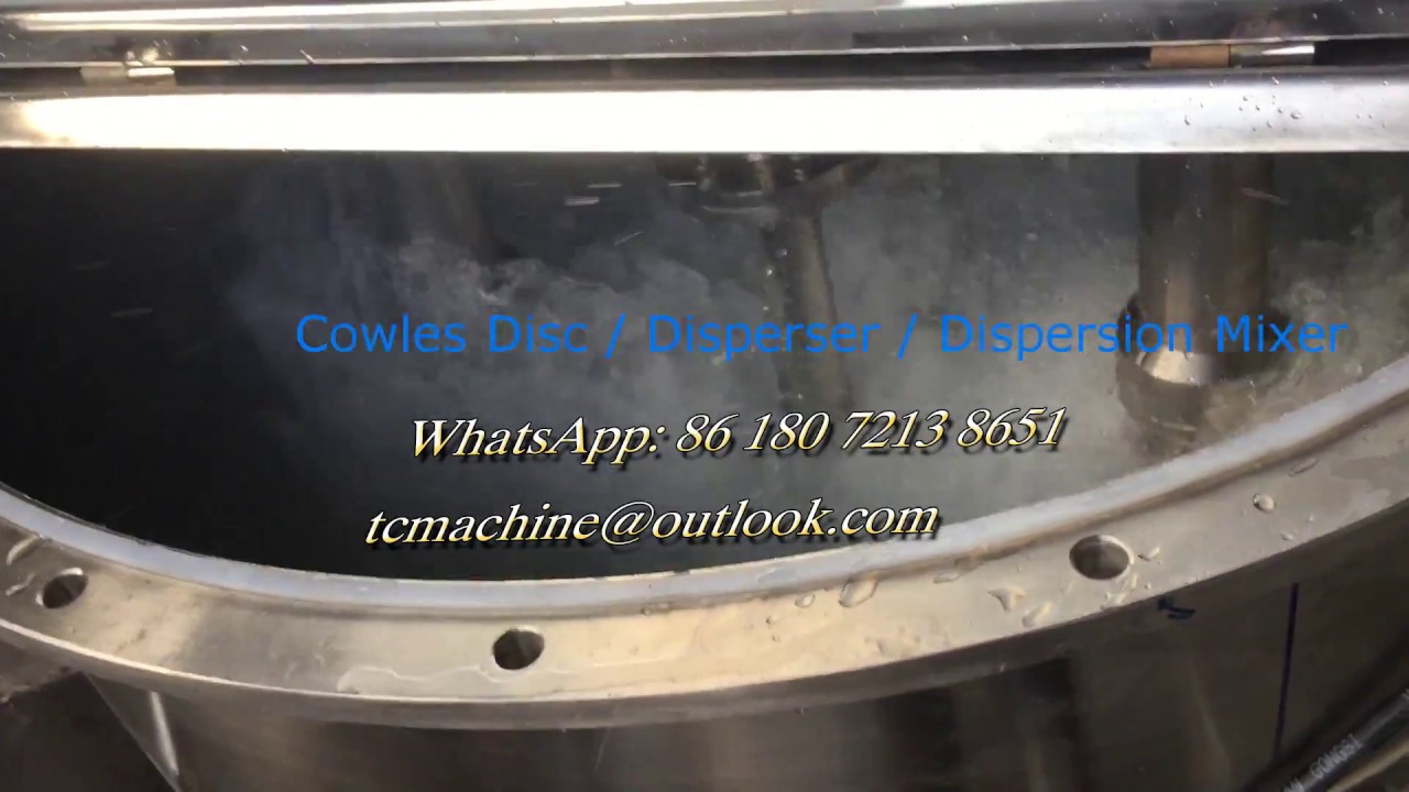 cowles disc disperser dispersion mixer - YouTube