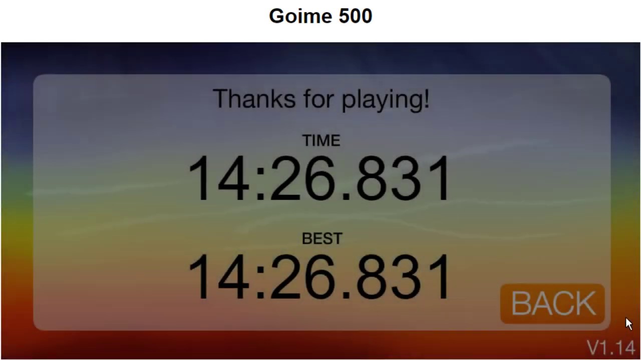 Goime 500 - 14:26.834 (PB) my first sub-15! - YouTube
