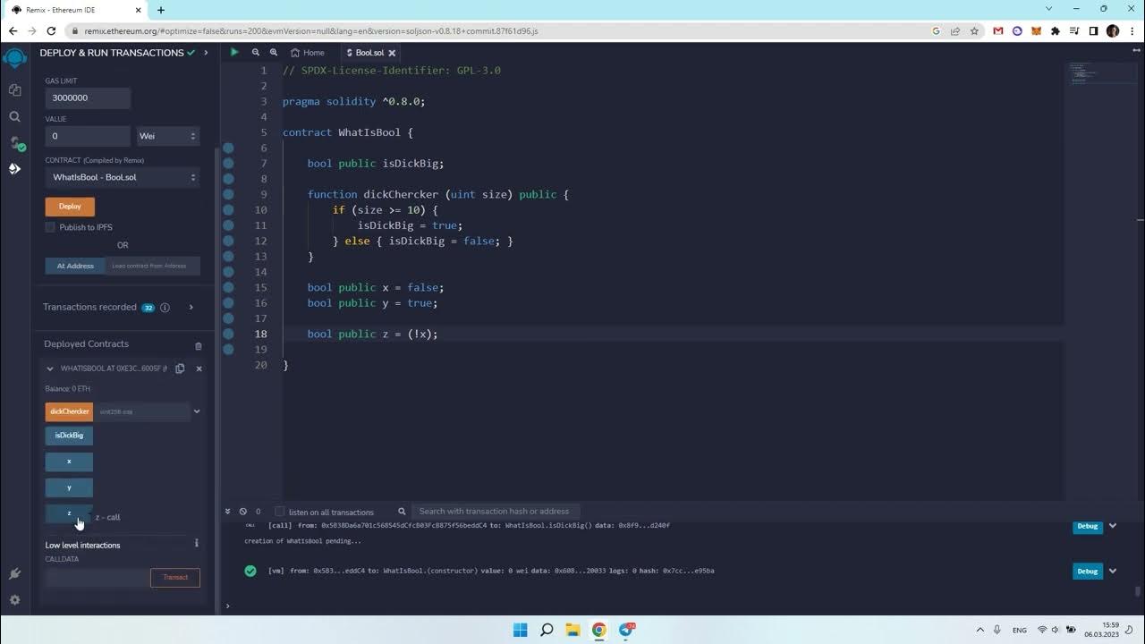 BOOL- Логический тип данных в SOLIDITY | Что такое Boolean? - YouTube