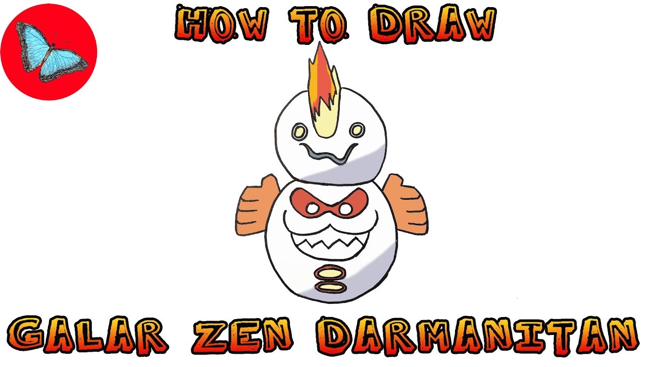 How To Draw Galar Zen Darmanitan Pokemon | Drawing Animals - YouTube