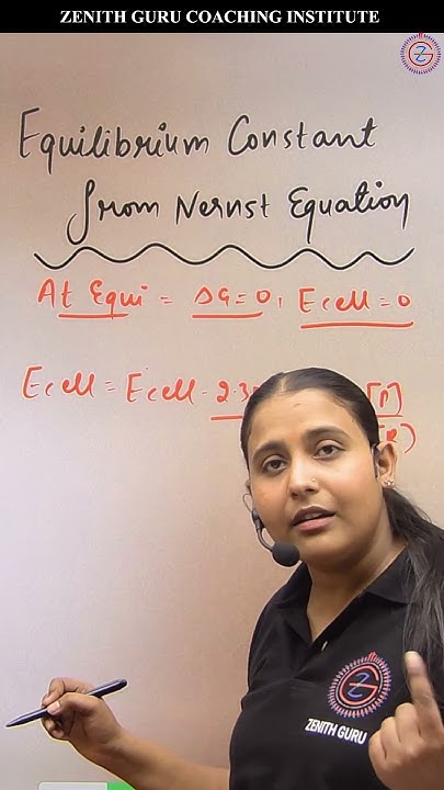 Kc From NERNST Equation | 1 Min Chemistry 490 | Class 12 | By Nikki ma ...