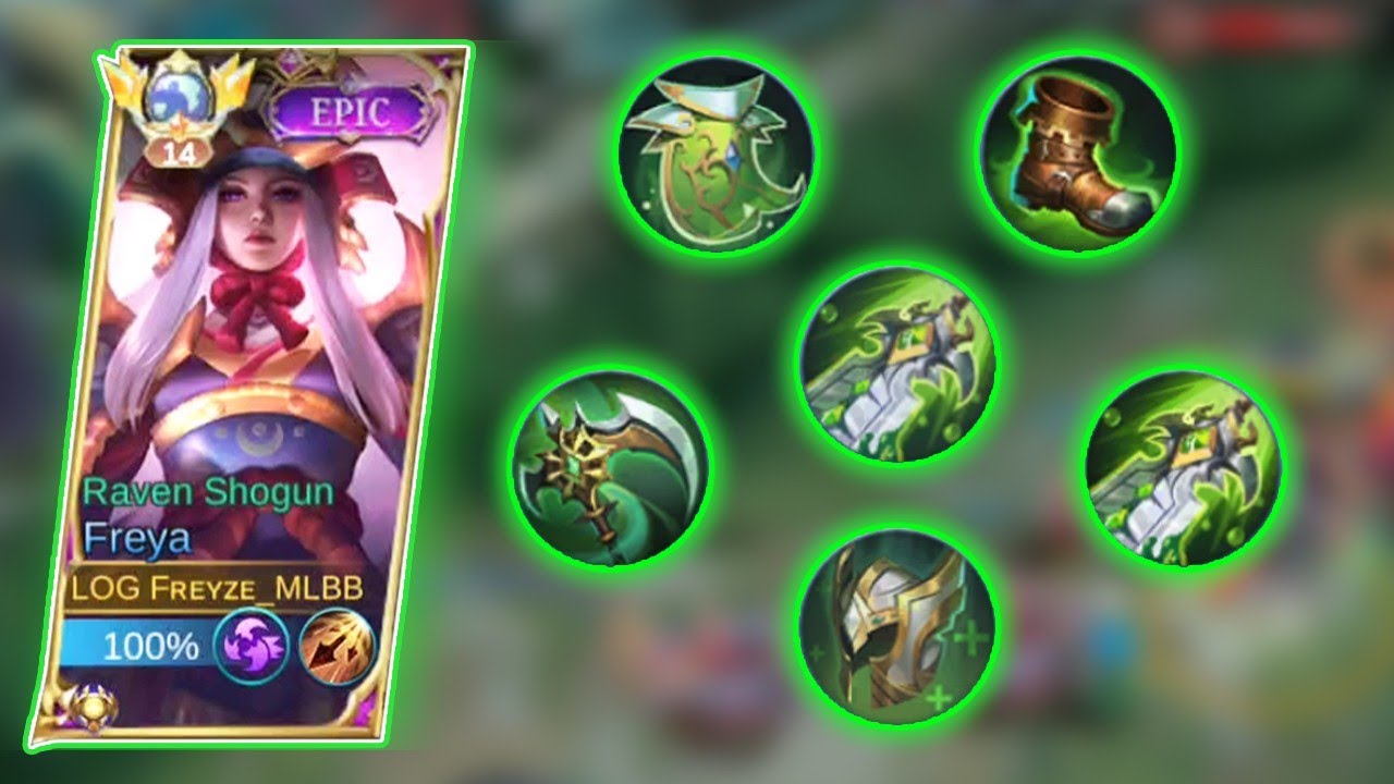 FREYA GREEN BUILD! BROKEN DAMAGE + UNLIMITED SHIELD | BEST BUILD FREYA ...