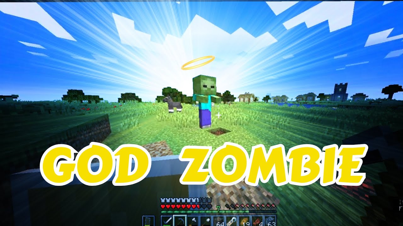 GOD ZOMBIE IN MINECRAFT || FLOATING ZOMBIE || - YouTube