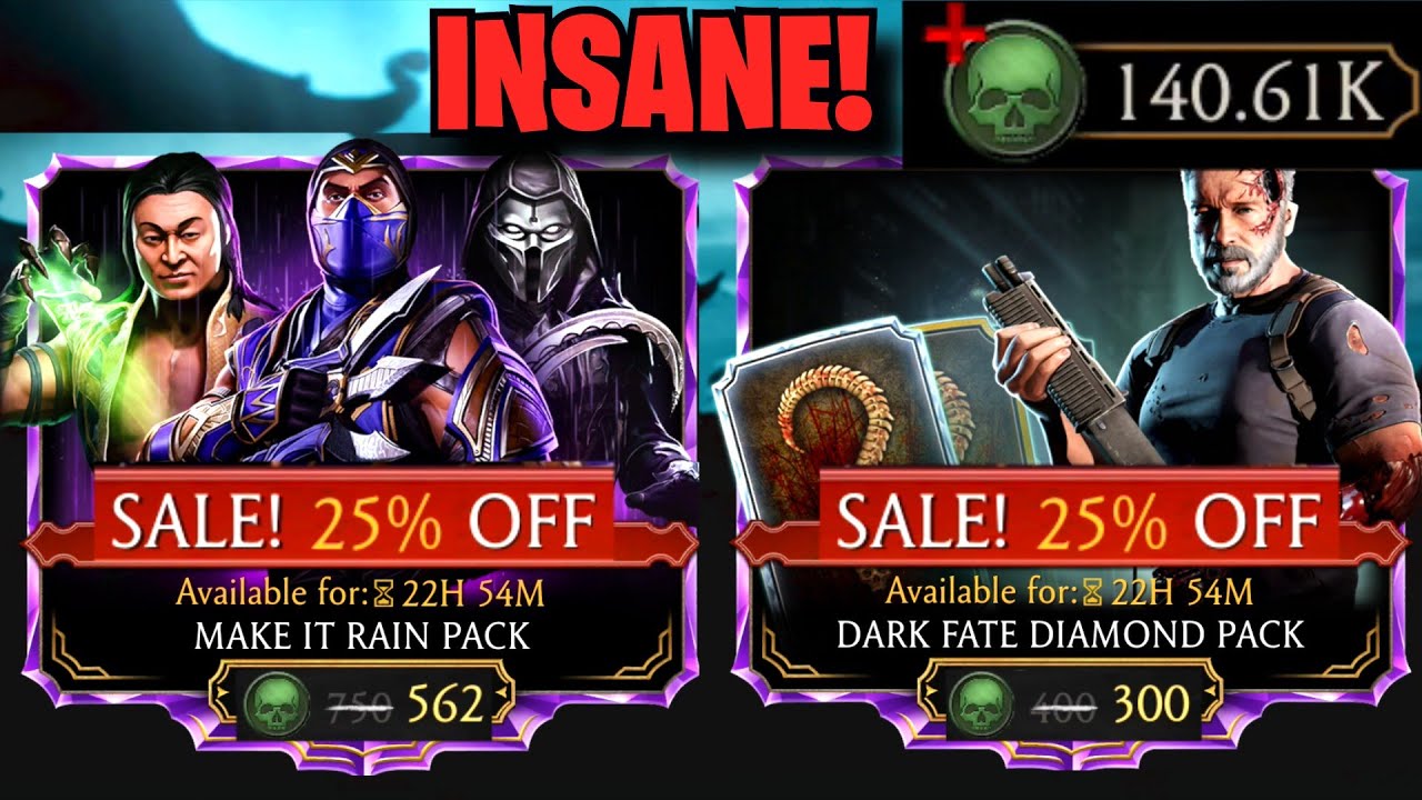 MK Mobile Make it Rain & Dark Fate Diamond Pack DISCOUNT! | Black ...