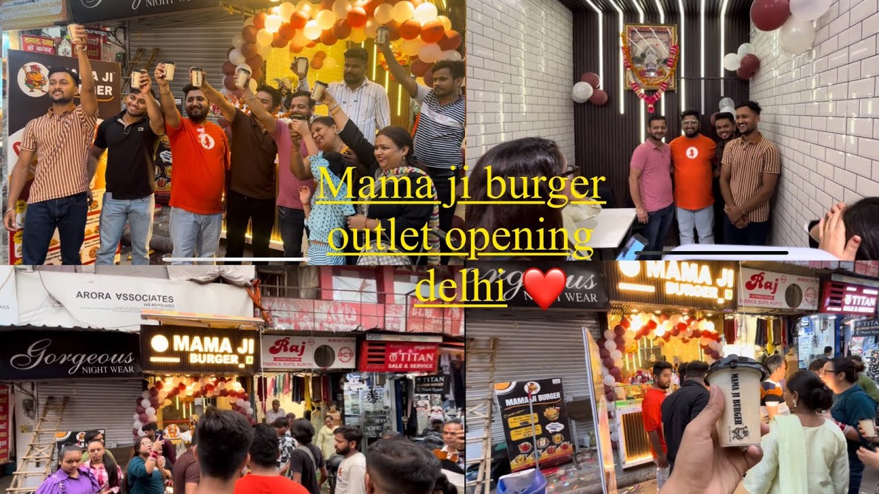 Mama Ji burger outlet opening ceremony, Delhi //. मामा जी बर्गर आउटलेट ...