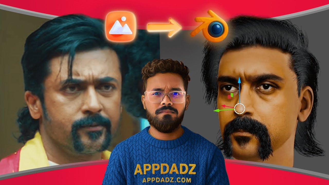 Retro Suriya 3D head making - YouTube