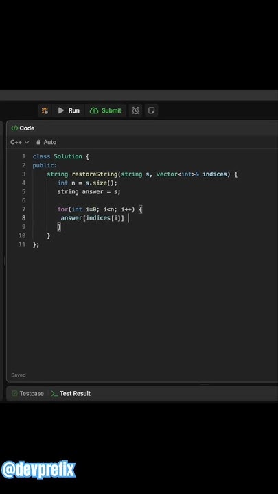 Shuffle String Leetcode 1528 Leetcode Cpp Strings Shorts Youtube