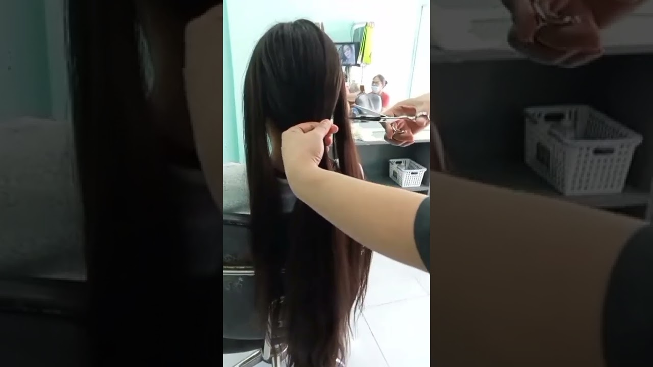 Potong Rambut Panjang demi uang // Long hair cut for money // Model 3 ...