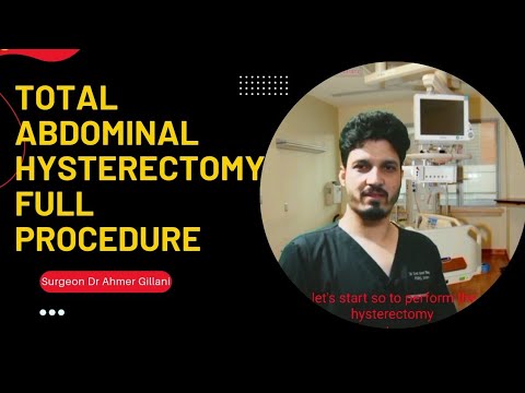 total abdominal hysterectomy/Full Procedure Stepwise with Subtitles and ...