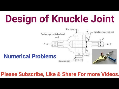 Numerical Problem - Design of Knuckle Joint - YouTube