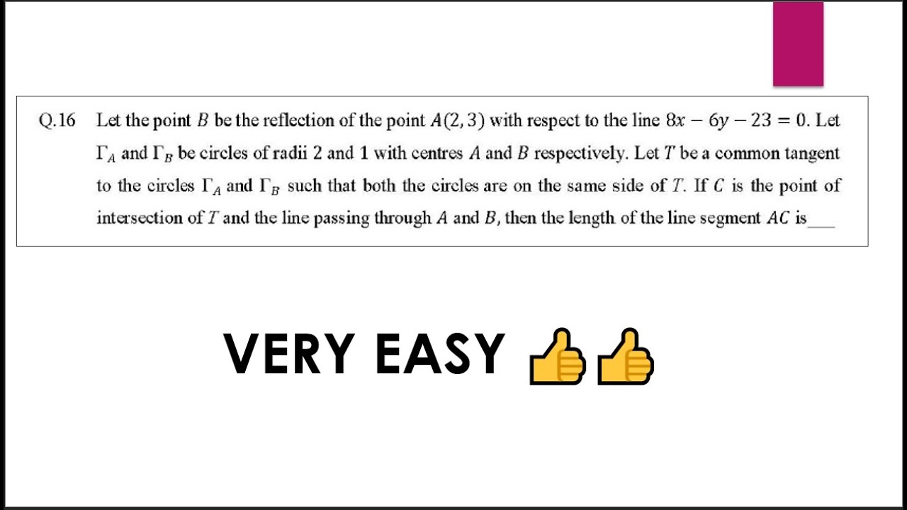 JEE ADV 2019 Difficult CIRCLES Question MATHS P-1 |Very Easy Solution ...
