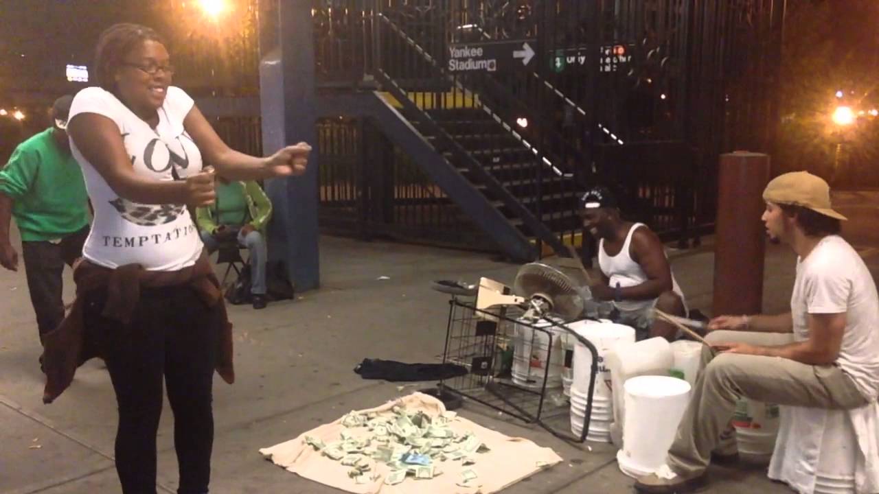 NYC Bucket Drummers And Dancer Street Performance - YouTube