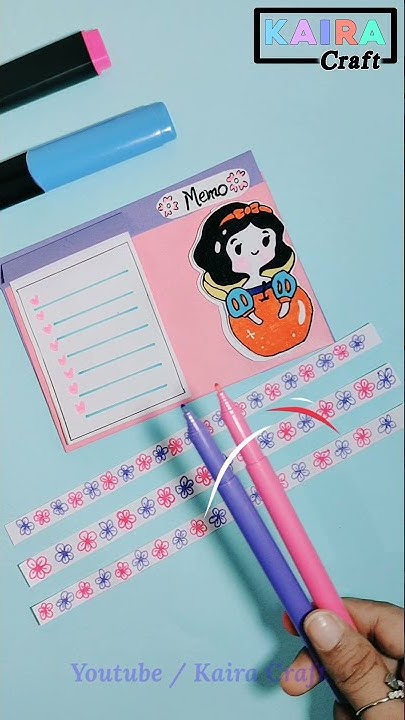 DIY How To Make Kawaii Memo / Cute Memo pad Handmade Memo pad /Memo Pad Kawaii Craft #shorts # ...