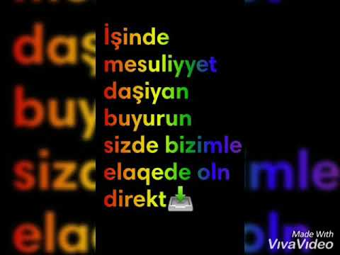 Eziz xanımlar ve beyler işlemey sizleri onlayi. İşe devet ediriy işlemey isteyen muraciyet ede biler