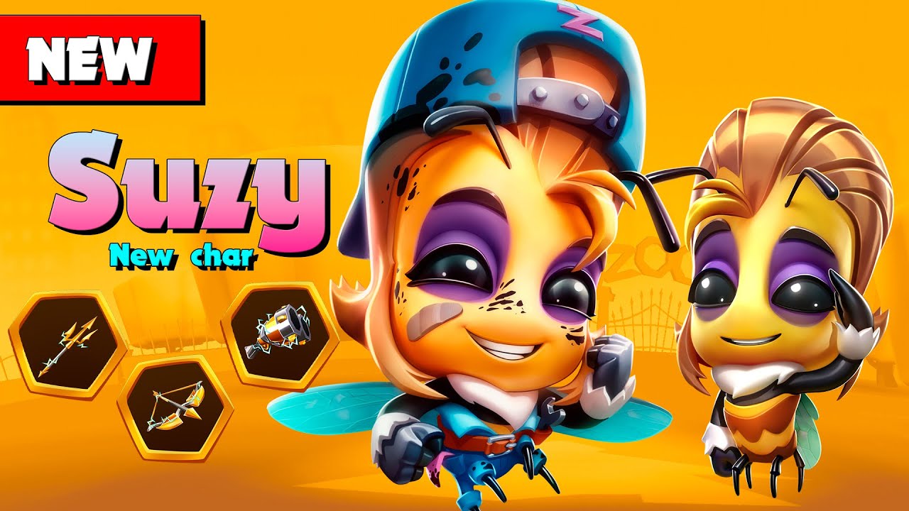New Char SUZY the Bee gameplay! Zooba - YouTube