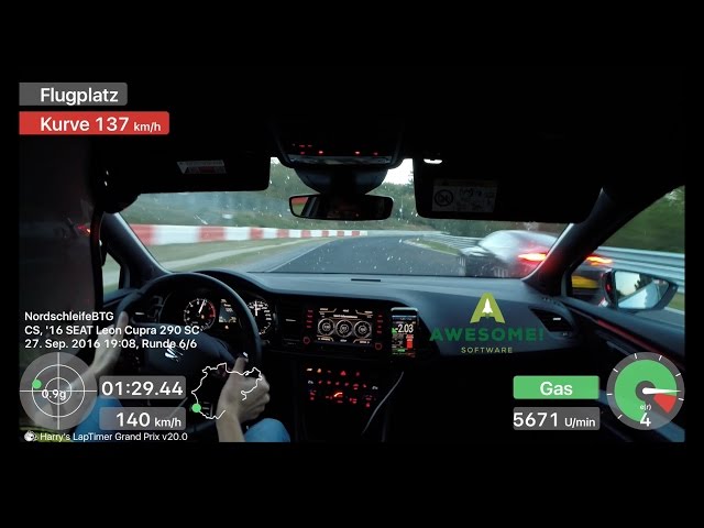 7:47 Nurburgring (BTG) SEAT Leon ST CUPRA 290 5F 2016 (w/DZ03G) - Lap Video