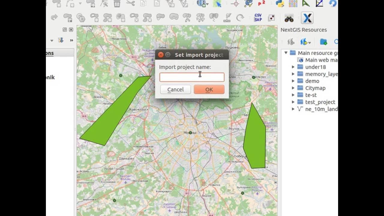 Create and send memory layers from QGIS to nextgis.com - YouTube