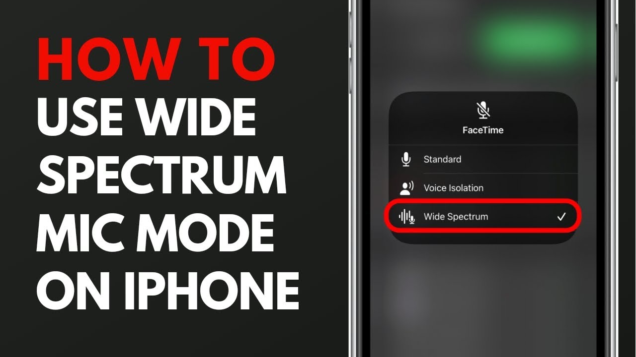 How to Use Wide Spectrum Mic Mode on iPhone - YouTube